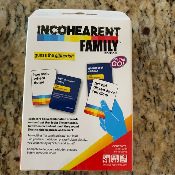Games | Incoherent Family Guess The Gibberish On The Go | Poshmark
